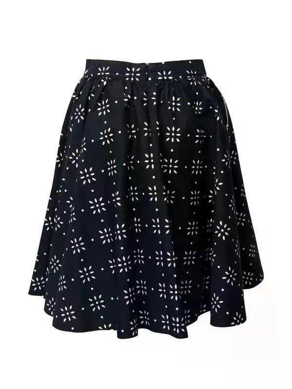 MSGM Flower-pattern A-line Skirt