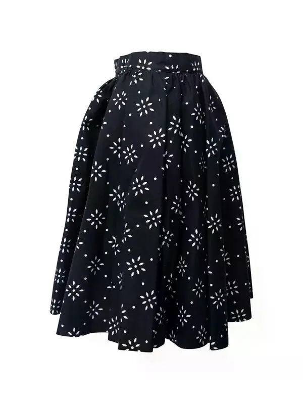 MSGM Flower-pattern A-line Skirt