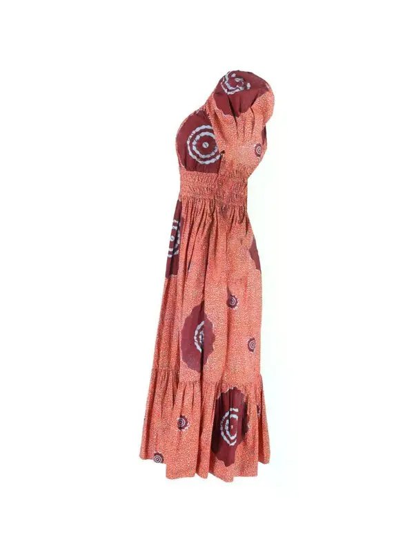 Ulla Johnson Puffed-sleeve Printed Midi Dress