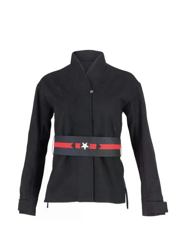 Prada Belted Long-sleeve Jacket
