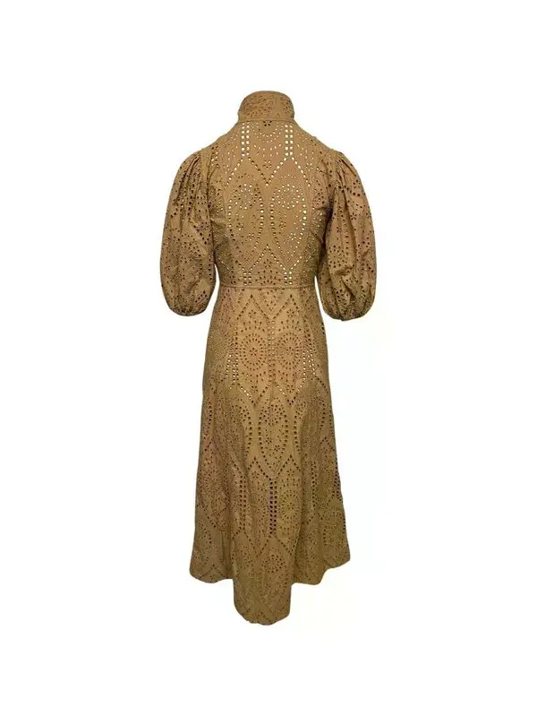 GANNI Eyelet Crystal Dress