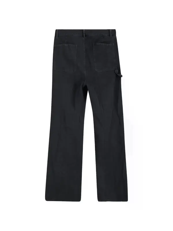 NILI LOTAN Quentin Patch-pocket Wide-leg Jeans - Black