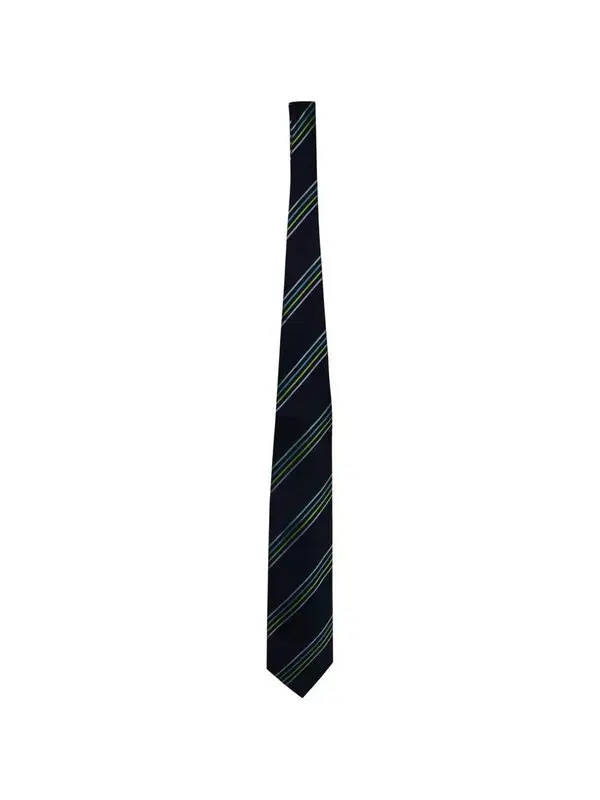 Balmain Striped Tie - Blue