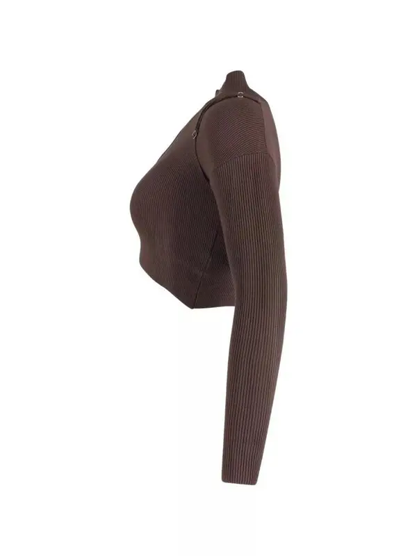 Jacquemus Ribbed-knit Half-zip Sweater