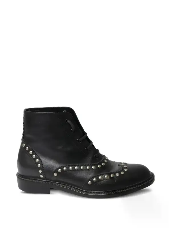Saint Laurent Studded Lace-up Boots