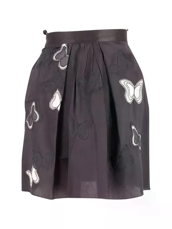 Dolce & Gabbana Butterfly-appliqué Pleated Mini Skirt