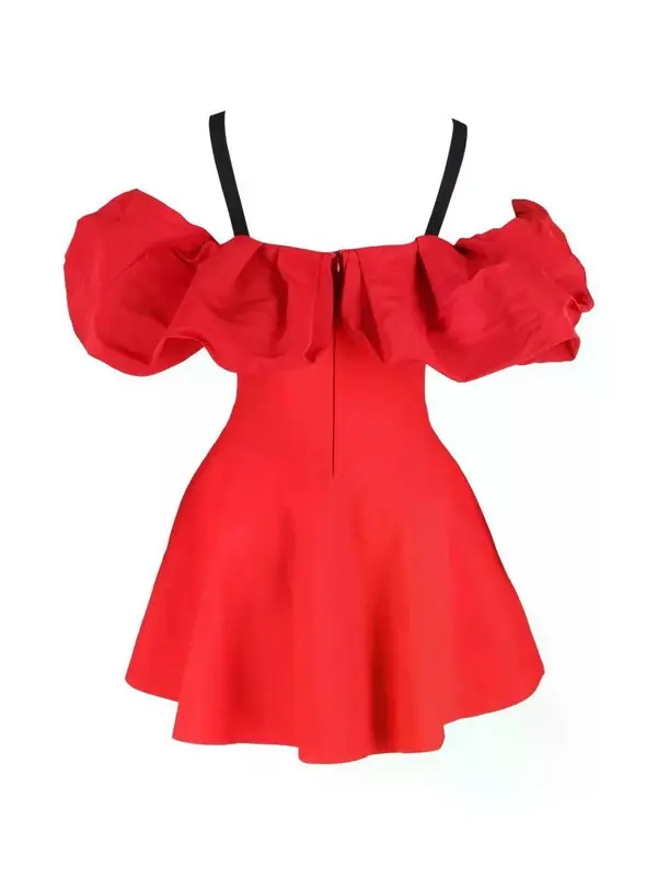 Alexander McQueen Ruffled Cold-shoulder Mini Dress