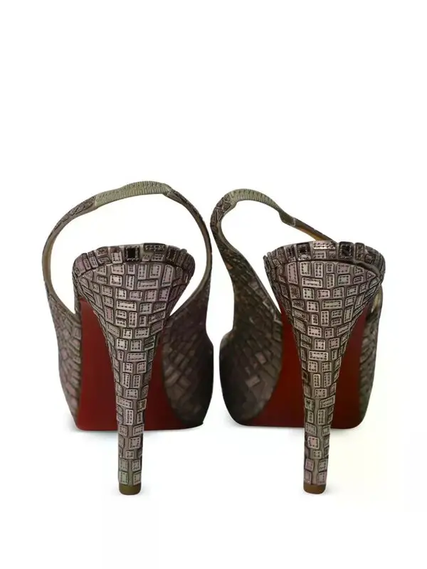 CHRISTIAN LOUBOUTIN Prive Mosaique Open-toe Pumps