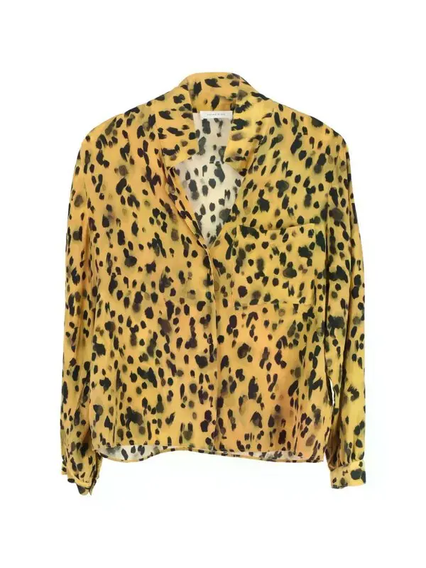 ANINE BING Animal-printed Button-front Shirt