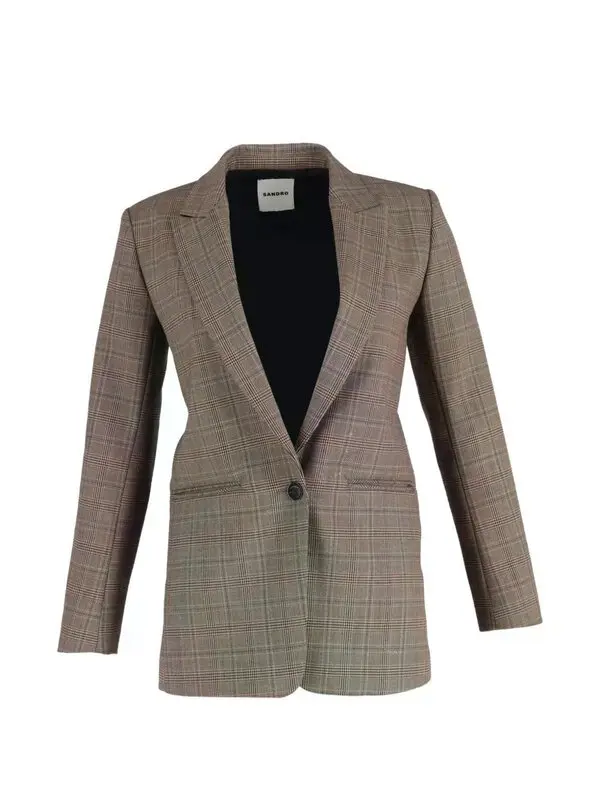 Sandro Jada Check-pattern Blazer