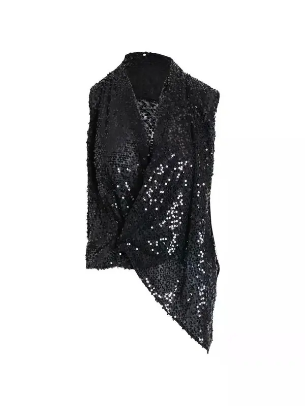 Victoria Beckham Sequin-embellished Asymmetric Blouse