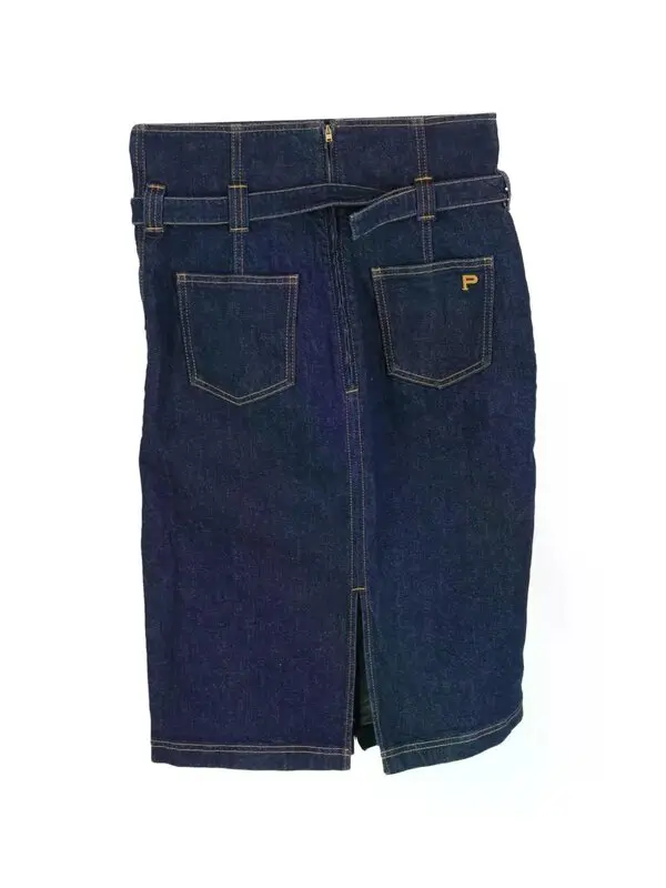 Philosophy Di Lorenzo Serafini Belted Denim Mini Skirt