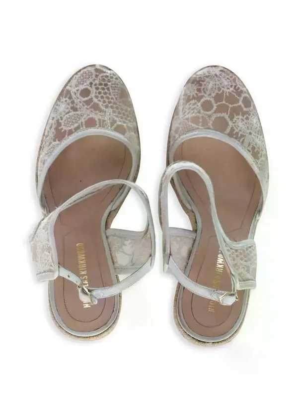 NICHOLAS KIRKWOOD Lace Ankle-strap Wedges - White