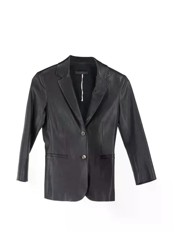 THE ROW Single-breasted Leather Jacket