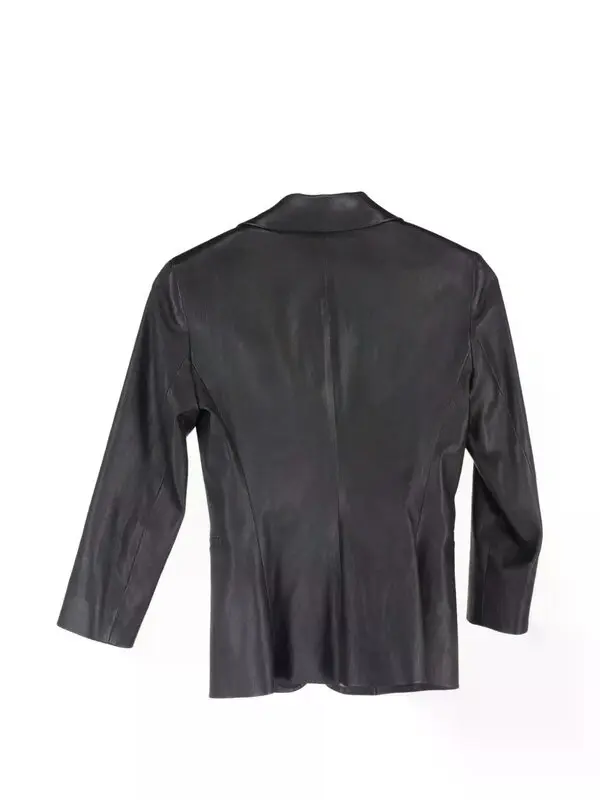 THE ROW Single-breasted Leather Jacket