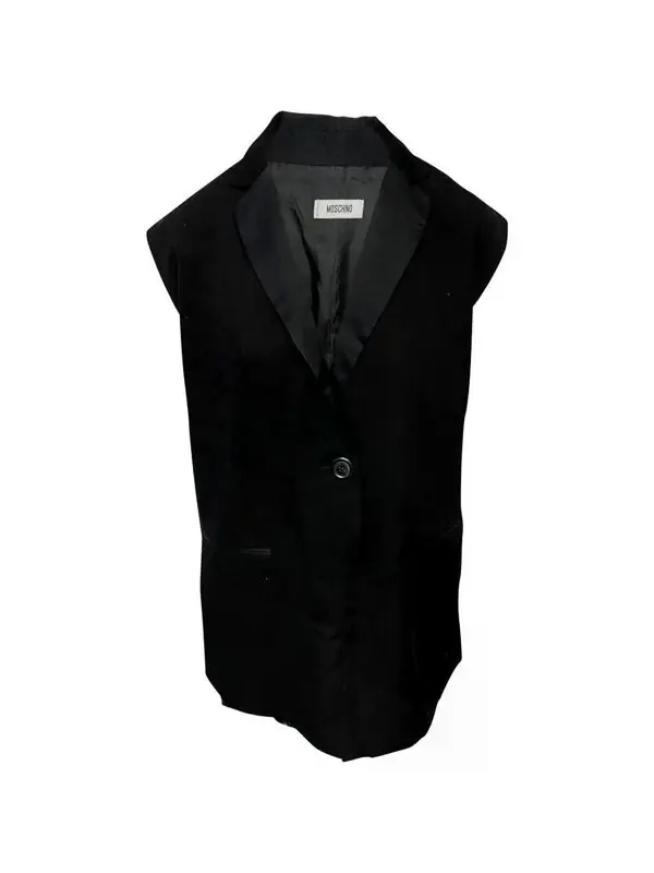 Moschino Velvet Oversized Vest Mini Dress