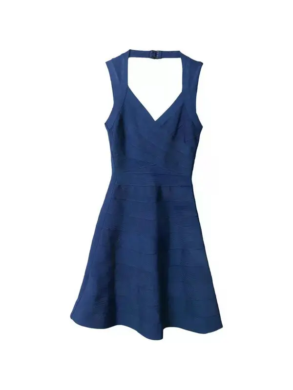 Herve Leger Flared-hem Bandage Dress
