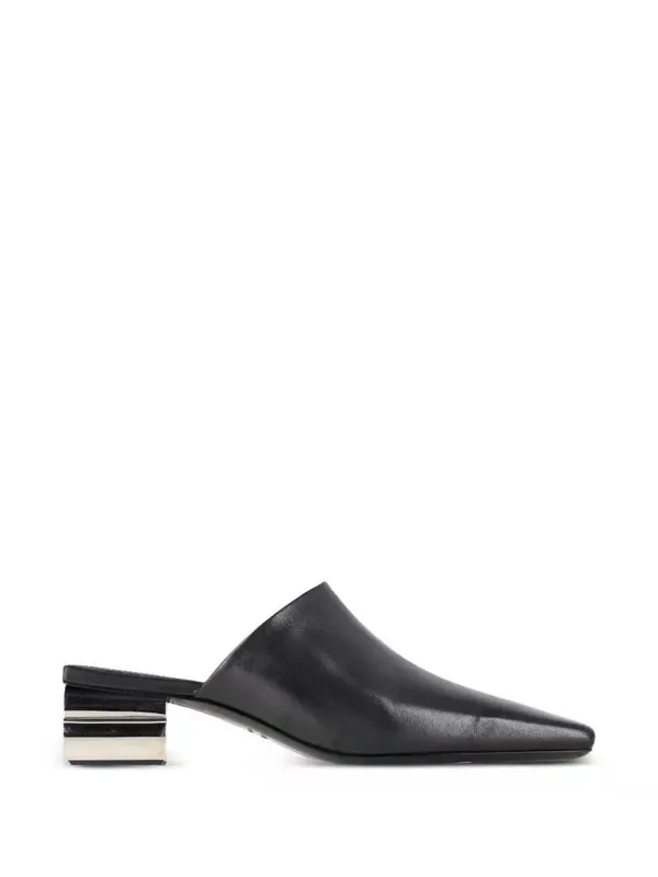 Balenciaga Typo Chrome Square-toe Mules