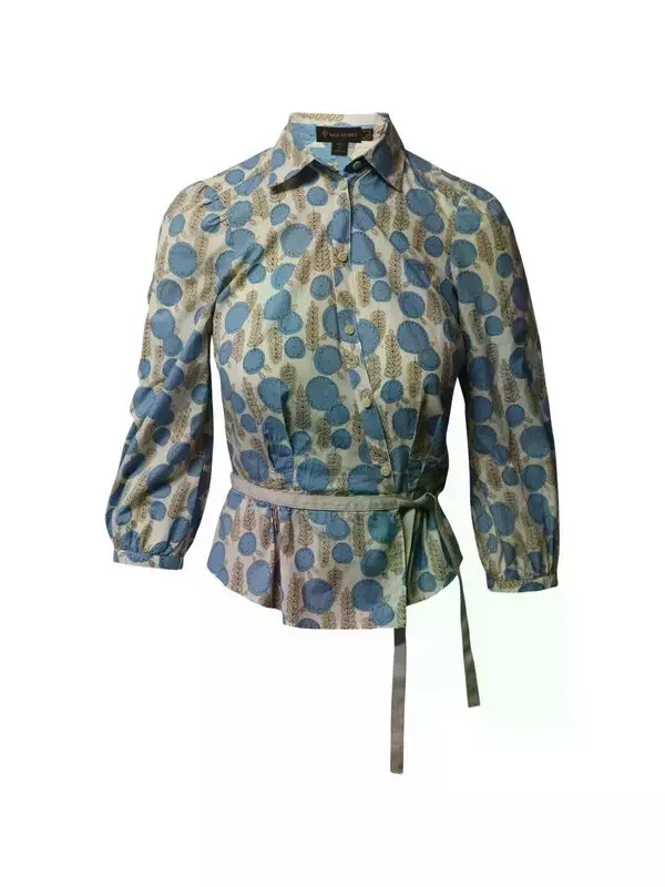 Mulberry Patterned Tie-detail Blouse