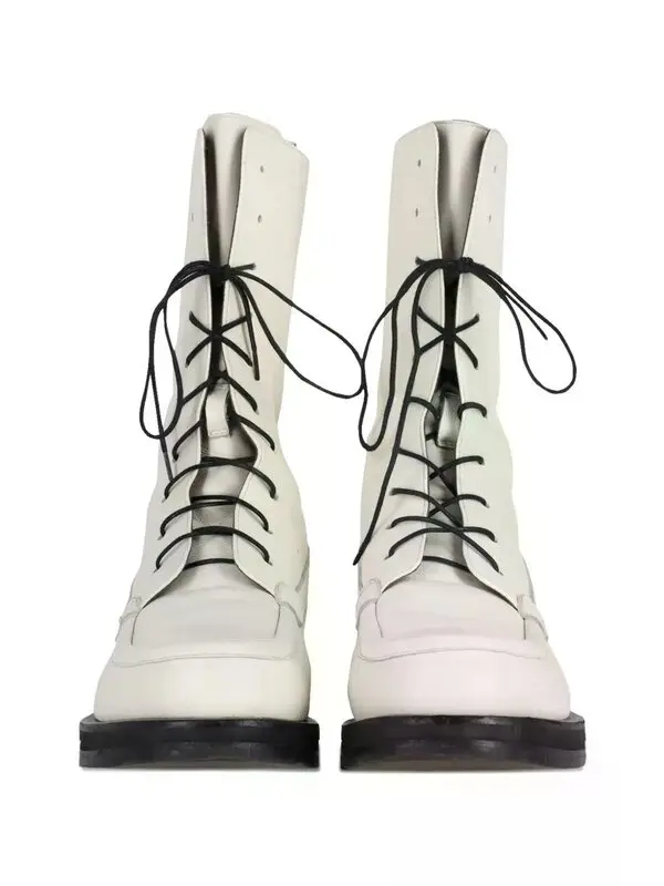 THE ROW Patty Lace-up Leather Boots