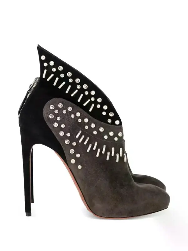 Alaïa Winged Stud-embellished Ankle Boots