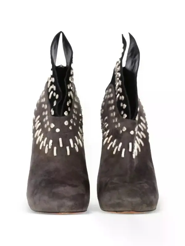 Alaïa Winged Stud-embellished Ankle Boots