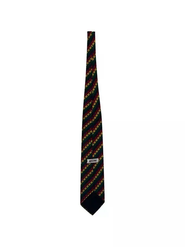 Moschino Striped-pattern Silk Neck Tie