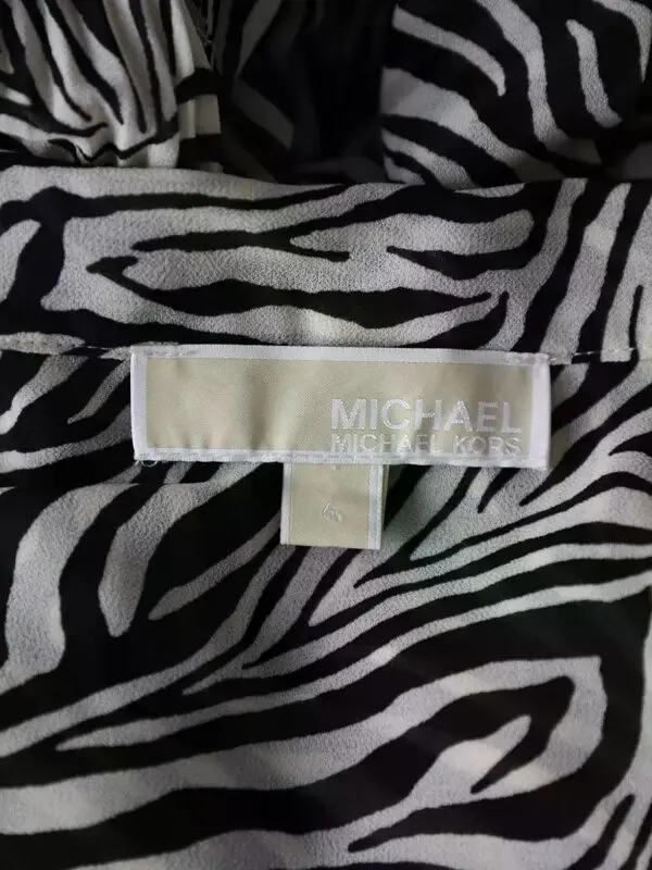 Michael Kors Animal Print Pussy-bow Playsuit