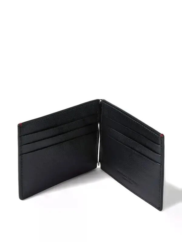 Brunello Cucinelli Grained Leather Money Clip Wallet - Black