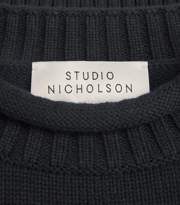 Studio Nicholson Merino Wool-cotton Sweater