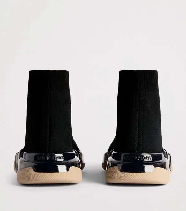 Balenciaga Clear Sole Speed 2.0 Sneakers - Black