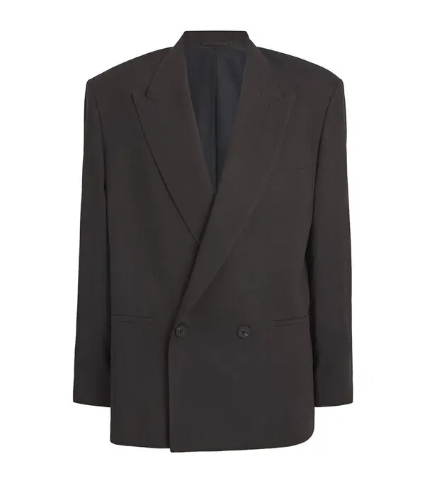 Studio Nicholson Herringbone Double-breasted Blazer