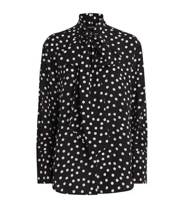 ANINE BING Ruby Polka Dot Blouse