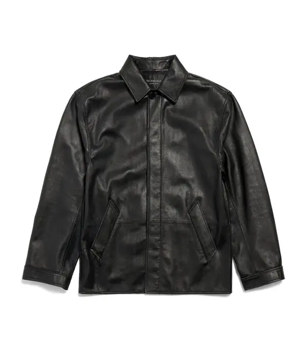 Balenciaga Oversized Leather Jacket