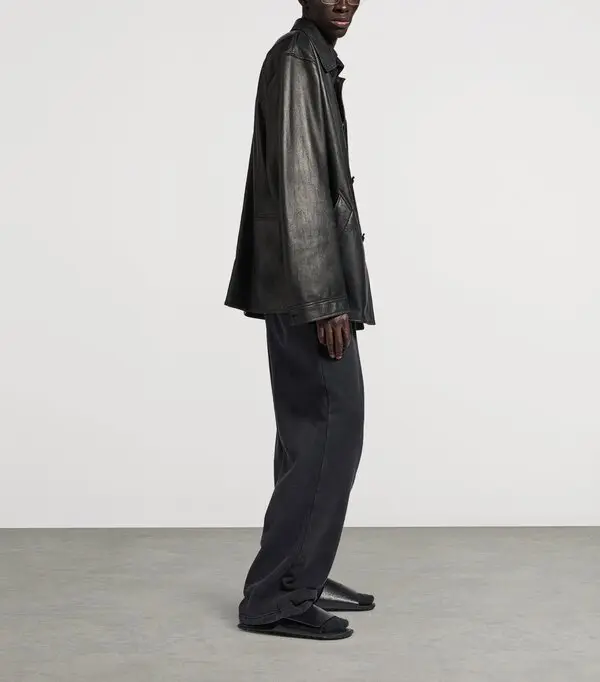 Balenciaga Oversized Leather Jacket