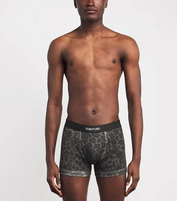 TOM FORD Stretch-cotton Leopard Print Boxer Briefs
