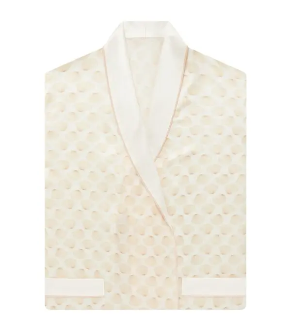 Gingerlily X Memo Press Small Mulberry Seashells Silk Robe - Pink