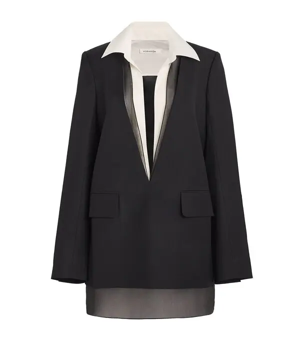 VORANIDA Layered Collared Blazer