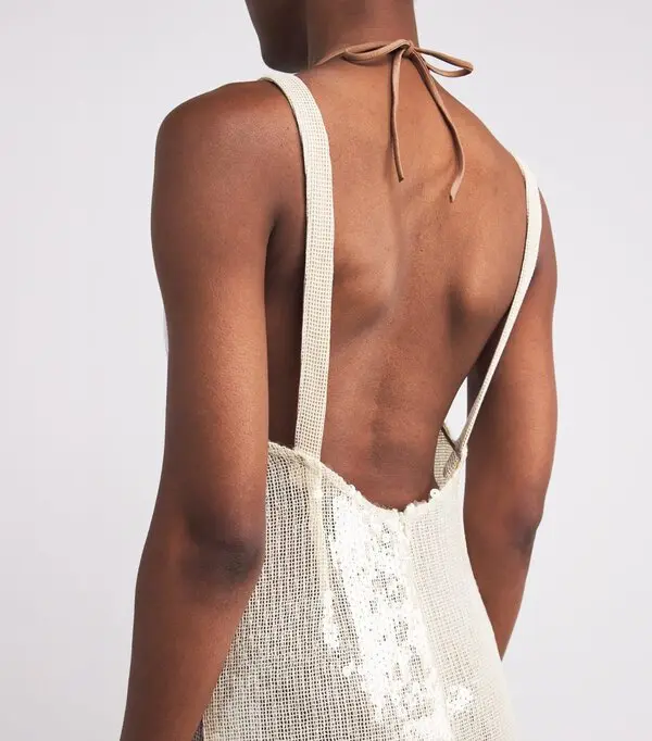 TALLER MARMO Agrigento Disco Maxi Dress - Silver
