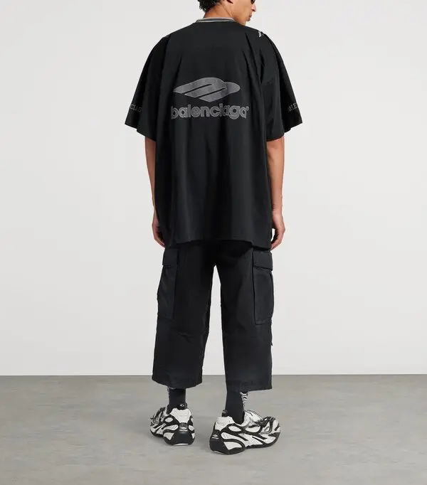 Balenciaga Oversized Logo T-shirt - Black