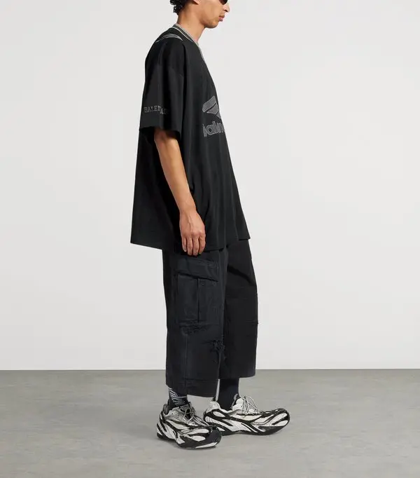 Balenciaga Oversized Logo T-shirt - Black
