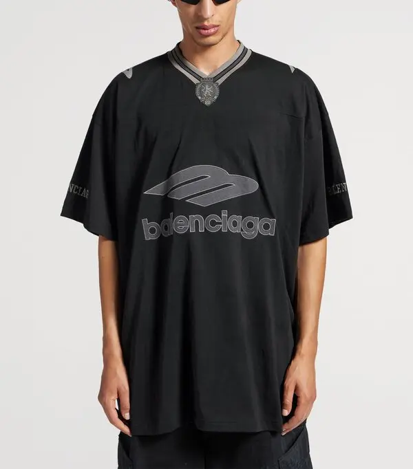 Balenciaga Oversized Logo T-shirt - Black