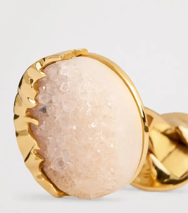 Tateossian Rose Gold And Agate Cufflinks