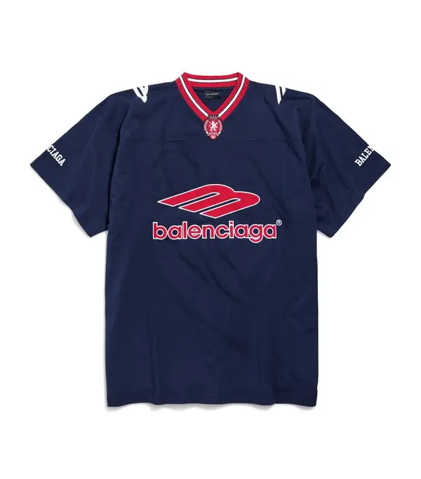 Balenciaga 3b Sports Icon Cotton T-shirt - Blue