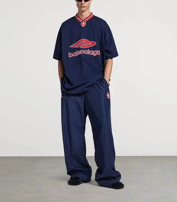 Balenciaga 3b Sports Icon Cotton T-shirt - Blue