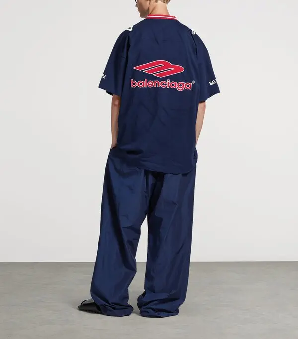 Balenciaga 3b Sports Icon Cotton T-shirt - Blue
