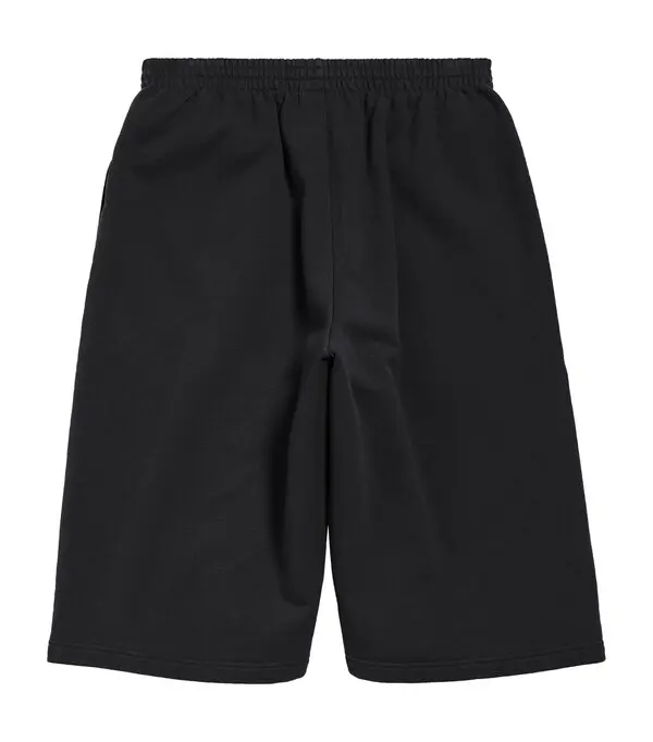 Balenciaga Cotton Oversized Shorts - Black