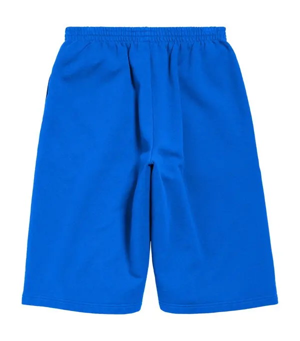 Balenciaga Cotton Oversized Shorts - Blue | Editorialist