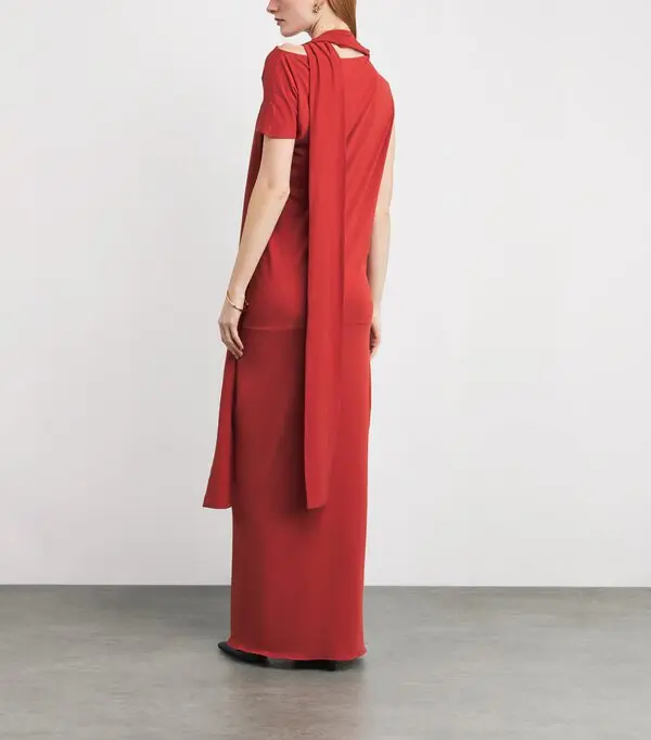 VORANIDA Cotton Maxi Dress With Scarf Detail
