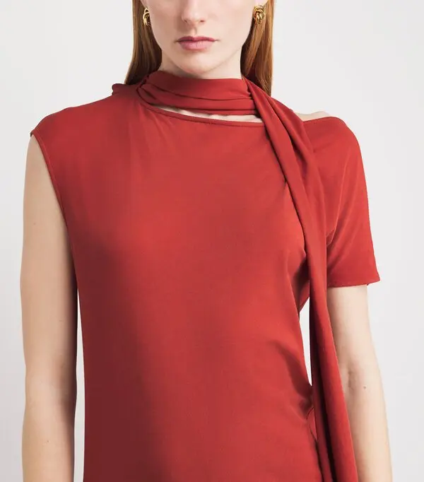 VORANIDA Cotton Maxi Dress With Scarf Detail
